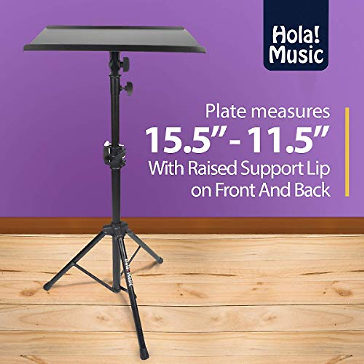 Hola! Music HPS-290B Professional Tripod Projector Mixer Stand, Black