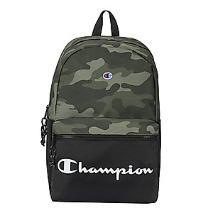 Champion Unisex Adult Manuscript Backpacks, Green Grid Camo, One Size US