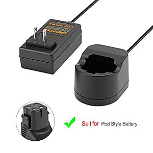 Shentec 4.8V and 7.2V Ni-MH and Ni-Cd Charger Compatible with Dremel 755-01 757-01 5000755-01 7700-01 7700-02 7300 Pod Style Battery (Not for 757 Battery)