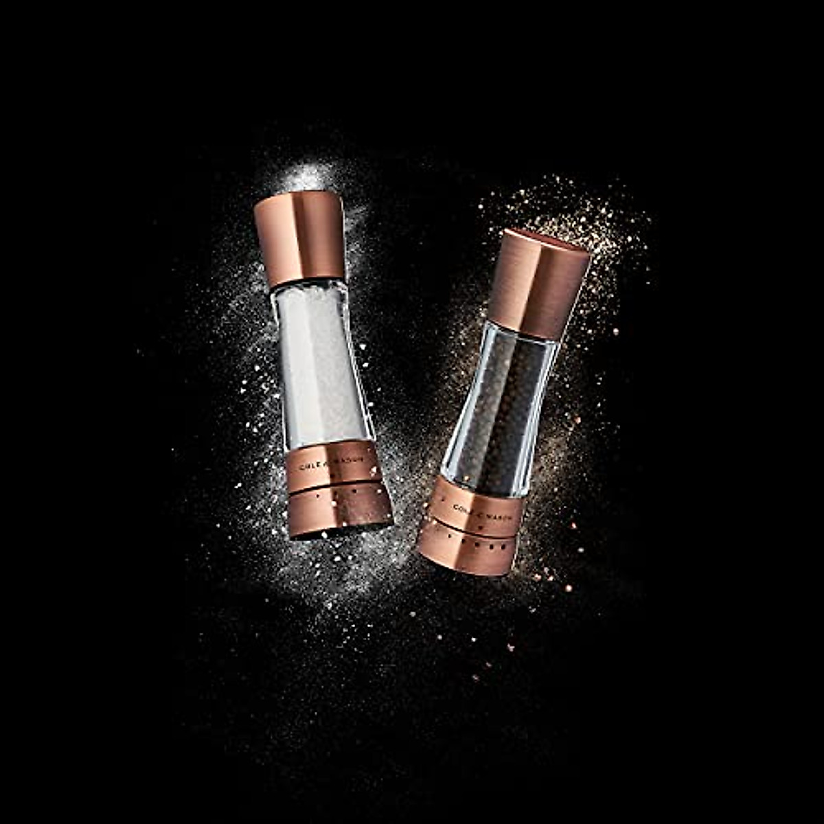 Cole & Mason Gourmet Precision Derwent Salt and Pepper Mill Gift Set, Stainless Steel, Copper, 190 mm