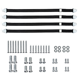 Metal Anti Tip Furniture Kit, 4 Pack Silver Furniture Anchors for Baby Proofing, TV Safety Straps For Flat Screens, Earthquake Straps, Heavy Straps For TV, Child Proof Childproof Television Antitip