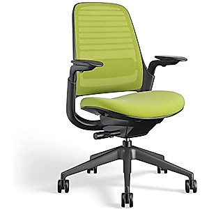 Steelcase Series 1 Office Chair - Ergonomic Work Chair with Wheels for Carpet - Helps Support Productivity - Weight-Activated Controls, Back Supports & Arm Support - Easy Assembly - Wasabi