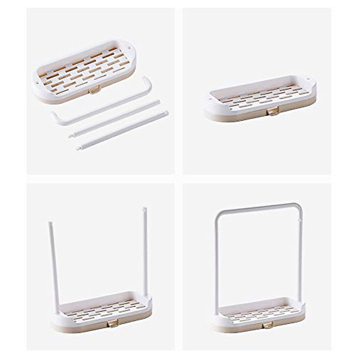 Feel Soon Retail Dishcloth Holder Sponge Holder Stand Rack (Beige)