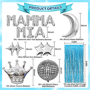 Mamma Mia Party Decorations Dancing Queen Party Decorations 17 Mamma Mia Balloons Banner Disco Mamma Mia Birthday Party Decoration Mamma Mia Bachelorette Party Decoration For Bridal Shower Wedding
