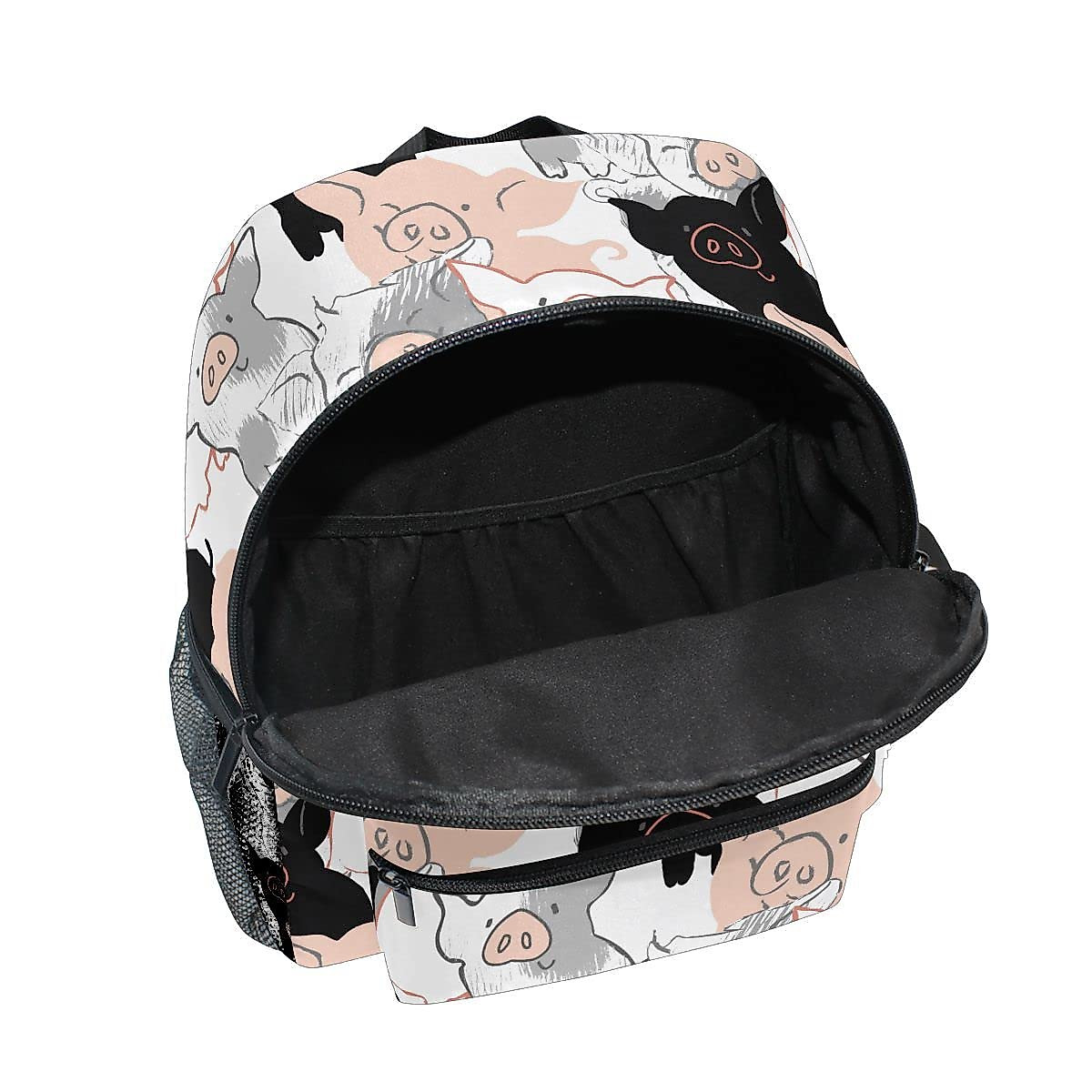 Fisyme Toddler Backpack Cartoon Pigs School Bag Kids Backpacks for Kindergarten Preschool Nursery Girls Boys, S