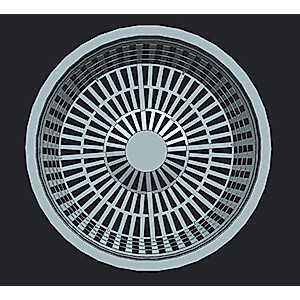 HORTIPOTS 5 Inch Net Pots Raised Center Bottom Mesh Side Wide Rim Round Cup with Free Reflective Top Lids for Hydroponics Systems (Pack of 10, Black)