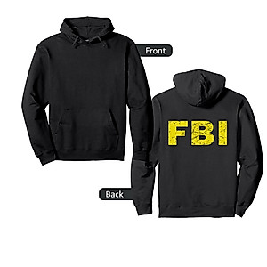 Federal Bureau of Investigation FBI Costume Distressed Pullover Hoodie