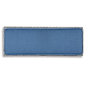 Signature Design by Ashley Naples Beach Casual Outdoor Bench with Cushion, Light Gray & Blue