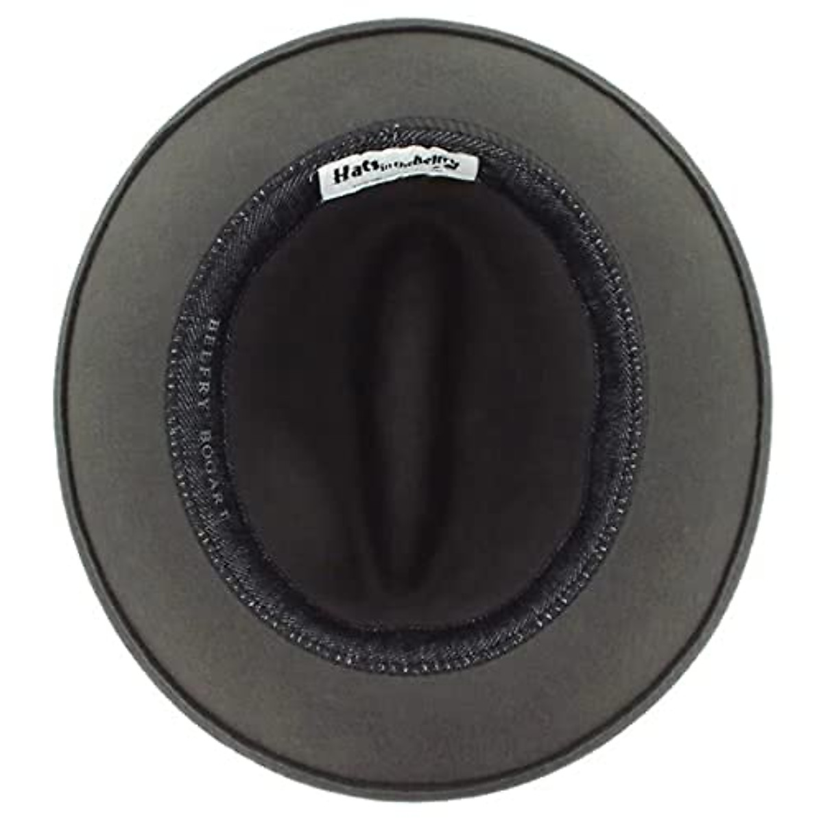 Belfry Crushable Porkpie Fedora Hat Men's Vintage Style 100% Pure Wool in Black Brown Grey Navy Pecan and Striped Band (US, Alpha, Large, Black)