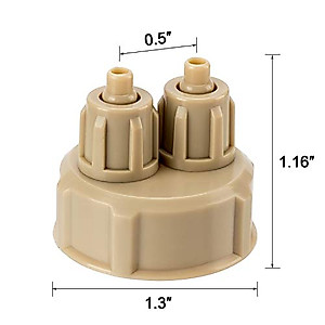 OIIKI 2 Pack Aquarium DIY CO2 Generator Bottle Cap, Carbon Dioxide Reactor, for Fish Tank, Aquarium Plants System Accessories