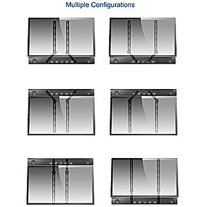 VIVO Universal Sound Bar Steel Bracket Speaker Mount Above or Below Wall Mounted TV, Fits Behind 23 to 65 inches Screens, 33 lbs. Capacity, Mount-SPSB2