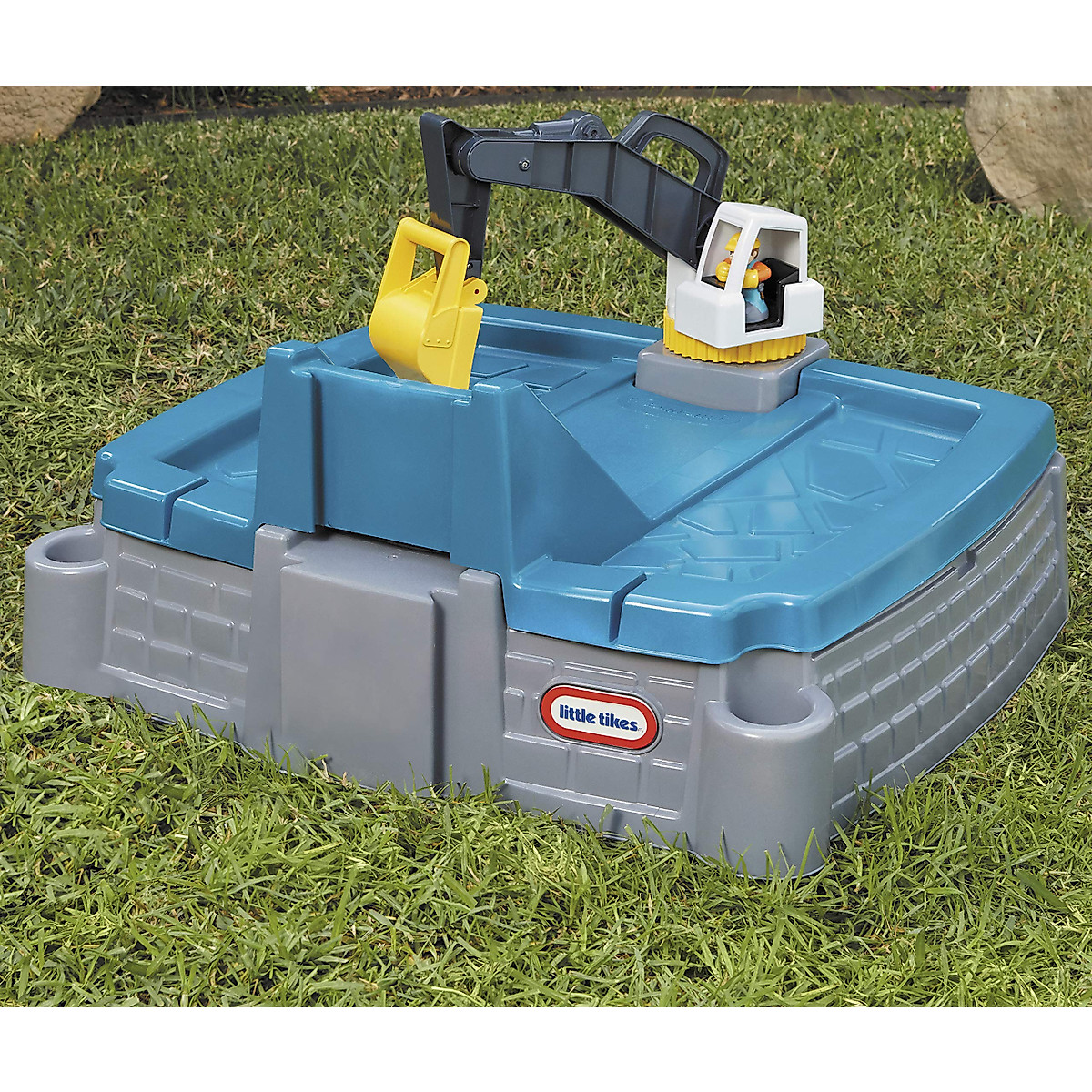 Little Tikes Dirt Diggers Excavator Sandbox for Kids, Including lid and Play Sand Accessories,Multicolor