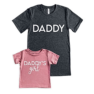 Teeny Fox Daddy's Girl Dad and Daughter Shirts Father Daddy Mini Tee T-Shirt Bodysuit Set for Family Matching Outfit