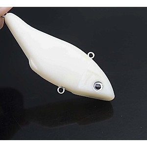 10pcs Fishing Unpainted VIB Crankbait Lure Body 75mm 7.49g Blank lipless Hard LuresSimulation Blank Body Clear Hard Baits Trout Salmon Minnow Lure Popper Lures Topwater Freshwater with Free Eye