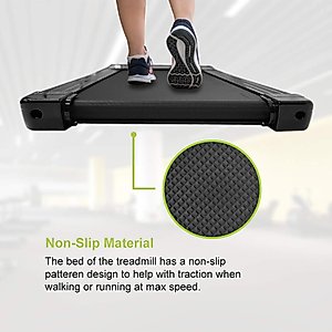 Home Office Portable Fitness Walking Jogging Treadmill with Remote Control, LED Display & Bluetooth Speaker (Without Handles)