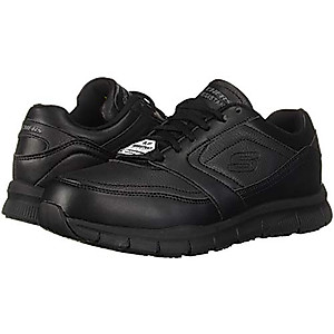 Skechers Men's Nampa Food Service Shoe, Black, 13 Wide