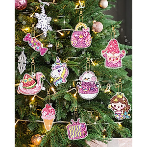 DIY Diamond Painting Keychain Advent Calendar for Girls Ages 4-12, Christmas Craft Gifts