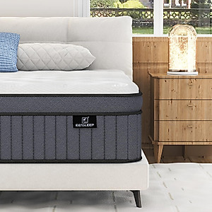EEN EEN SLEEP Full Size Mattress - Upgrade Strengthen - 12 Inch Hybrid Full Mattress in a Box, Mattress Full Size with Memory Foam and Independent Pocket Springs, Strong Edge Support, Medium