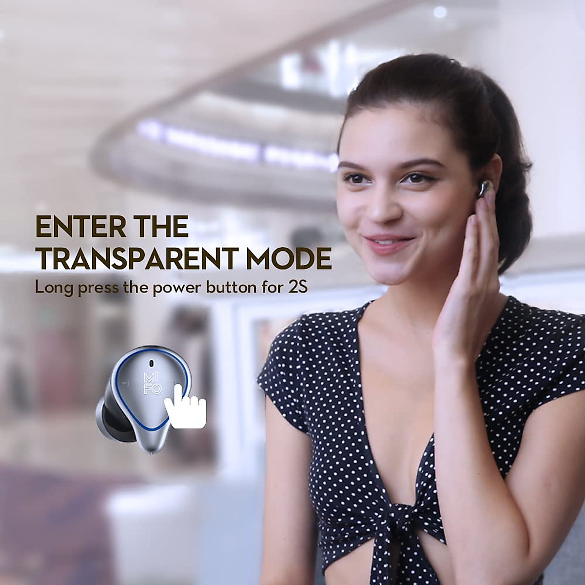 True TWS Stereo Wireless Earbuds 05 Plus by MIFO,APT-X Bluetooth 5.0 Wireless Sport Headphones with 2600mAh Charging Case,CVC6.0 Deep Bass Wireless Earphones Bulit-in Mic Headset, One-Step Pairing