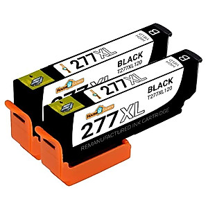 Houseoftoners Remanufactured Ink Cartridge Replacement for Epson 277 XL 277XL for Expression XP-850 XP-860 XP-950 XP-960 XP-970 (2 Black)