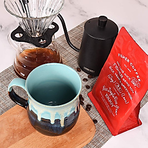 Bosmarlin Large Ceramic Coffee Mug, Big Tea Cup for Office and Home, 21 Oz, Dishwasher and Microwave Safe, 1 PCS