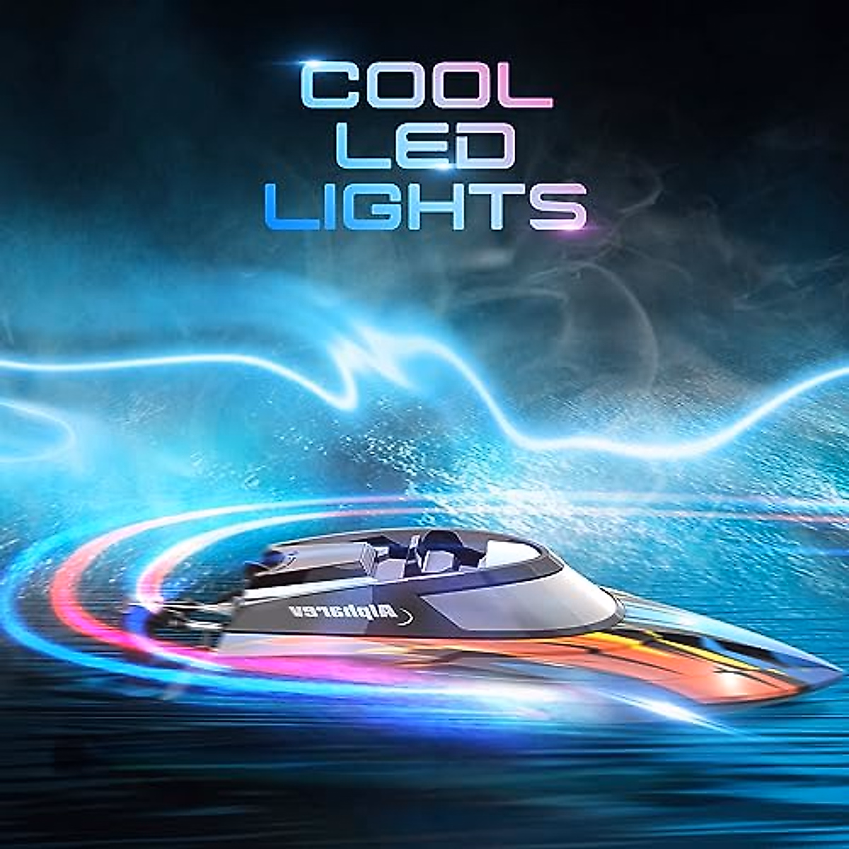 ALPHAREV RC Boat with Case R308 20+ MPH Fast Remote Control Boat for Pools and Lakes, 2.4 GHZ RC Boats for Adults and Kids with Rechargeable Battery