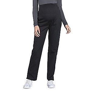 Cherokee Maternity Scrub Pants for Women, Workwear Professionals Soft Stretch WW220, M, Black