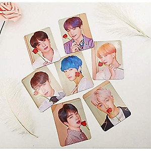 32Pcs Map Of The Soul New Album Lomo Card Set Photo Postcard Set with 5 Photo Clips 2 Meter String 1 3D Sticker