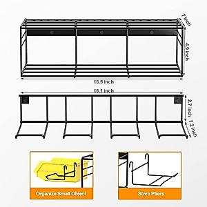 Power Tool Organizer, Metal Wall-Mounted Drill Holder, Storage Rack for Cordless Drill, Tool Organizers and Storage, Heavy Duty & Removable Design