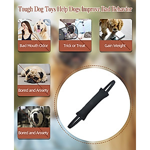 Clysrou Dog Tug Toy Dog，Tough Jute Bite Pillow - Durable, Training Equipment - Puppy to Large Dogs Interactive Toy.