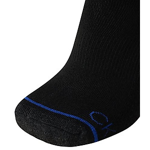 Calvin Klein Men's High Quarter Socks - 12 Pack Breathable Soft Cushion Mini Crew Athletic Socks for Men (Shoe Size: 6-12.5), Size 7-12, Black Assorted