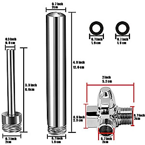 4 Pack Shower Enema System, VONDERSO 6-Foot Stainless Steel Shower Douche Kit with 2 Bathroom Handheld Nozzles & Regulator Knob for Most Shower Systems