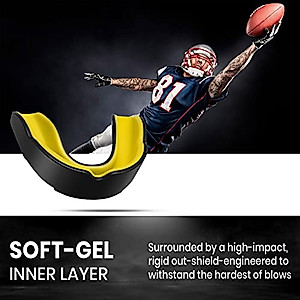 Sports Mouth Guard Adult & Kids Mouth guard sports , Youth Mouth Guard Boxing, Mouth Guard Football, Mouth Guard Basketball Lacrosse MMA Karate Mouthguard Adult (11+) Youth (10-) 2 sizes 6 Pack