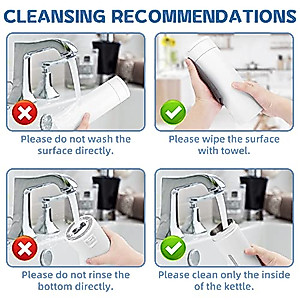 Travel Electric Kettle, ShineMe Portable Mini Electric Kettle with Temperature Control and LCD Display, 350ml Stainless Steel Kettle Water Boiler Fast Boil and Auto Shut off (Blue)