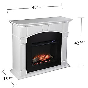 SEI Furniture Altonette Electric Fireplace, White