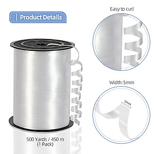 Orange Ribbon,3/16 inch x 500 Yard Orange Curling Ribbon for Gift Wrapping, Birthday, Valentines, Florists Crafting