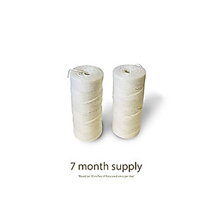 Ohm Earth’s Ohm Floss Refill – Natural Biodegradable Silk Dental Floss for Refillable Bamboo/Steel Holder, Natural Candelilla Wax, 100% Compostable, Eco Oral Care, 110 yds/100m (2-Pack) Natural Mint