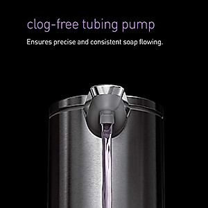 simplehuman 9 oz. Touch-Free Rechargeable Sensor Liquid Soap Pump Dispenser, Brushed Stainless Steel