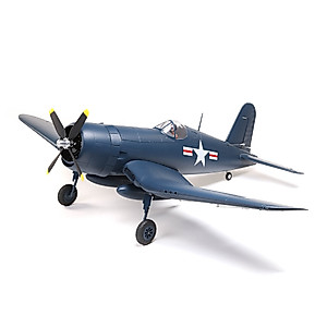 E-flite RC Airplane F4U-4 Corsair 1.2m BNF Basic Transmitter Battery and Charger Not Included with AS3X and Safe Select EFL18550