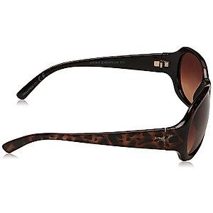 Nine West Women's Lucky Sunglasses Oval, Tortoise, 55 mm