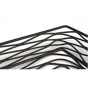 YUPHOO 2PCS Fryer Basket Metal French Fires Basket Black Rectangle Bread Basket Fruit Wire Basket Present Chip Food, Fruit, Table Serving