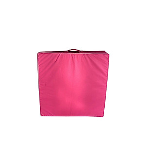 X-Factor 5 Ft Horizontal Bar Athletic Teens Adjustable Gymnastics 280 LB Capacity Children Junior Training Kip Bars Pink with 4' Ft x 8' Ft Gymnastic Mat Set