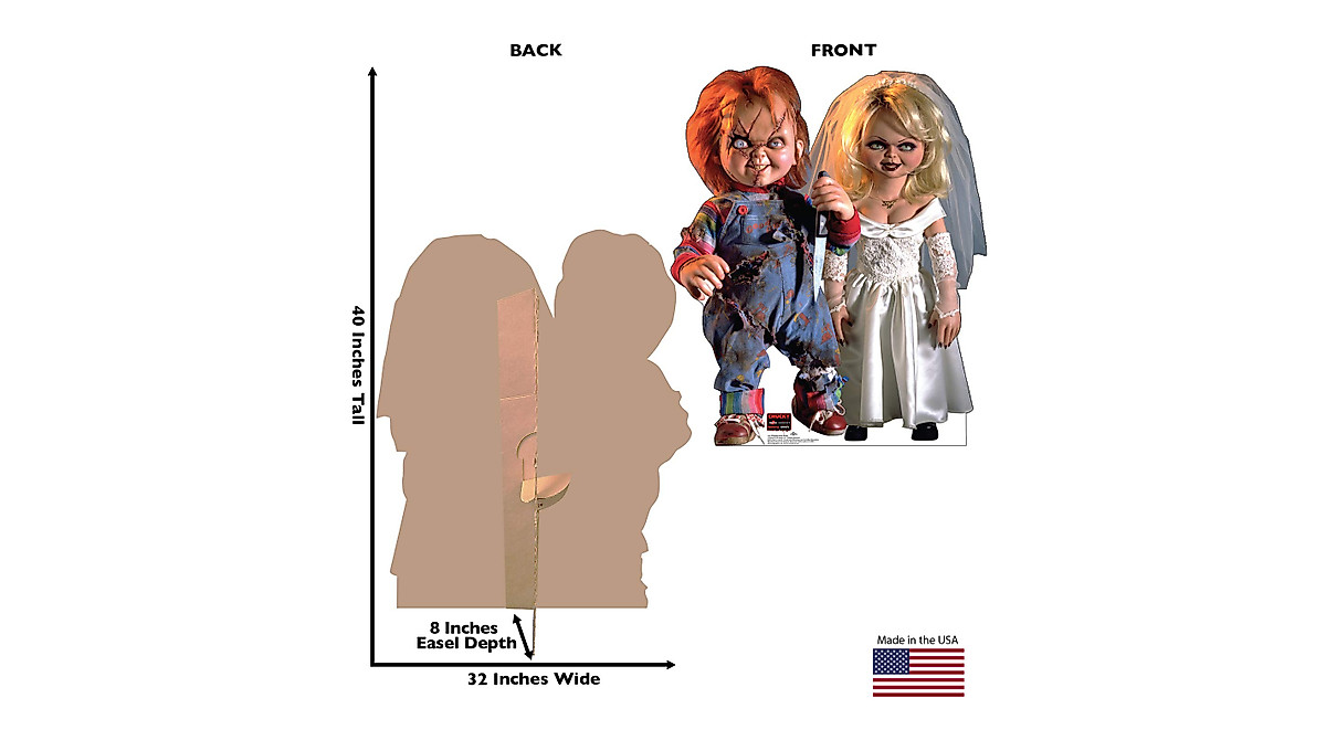 Chucky and Bride Life Size Cardboard Cutout - Halloween Party Decor