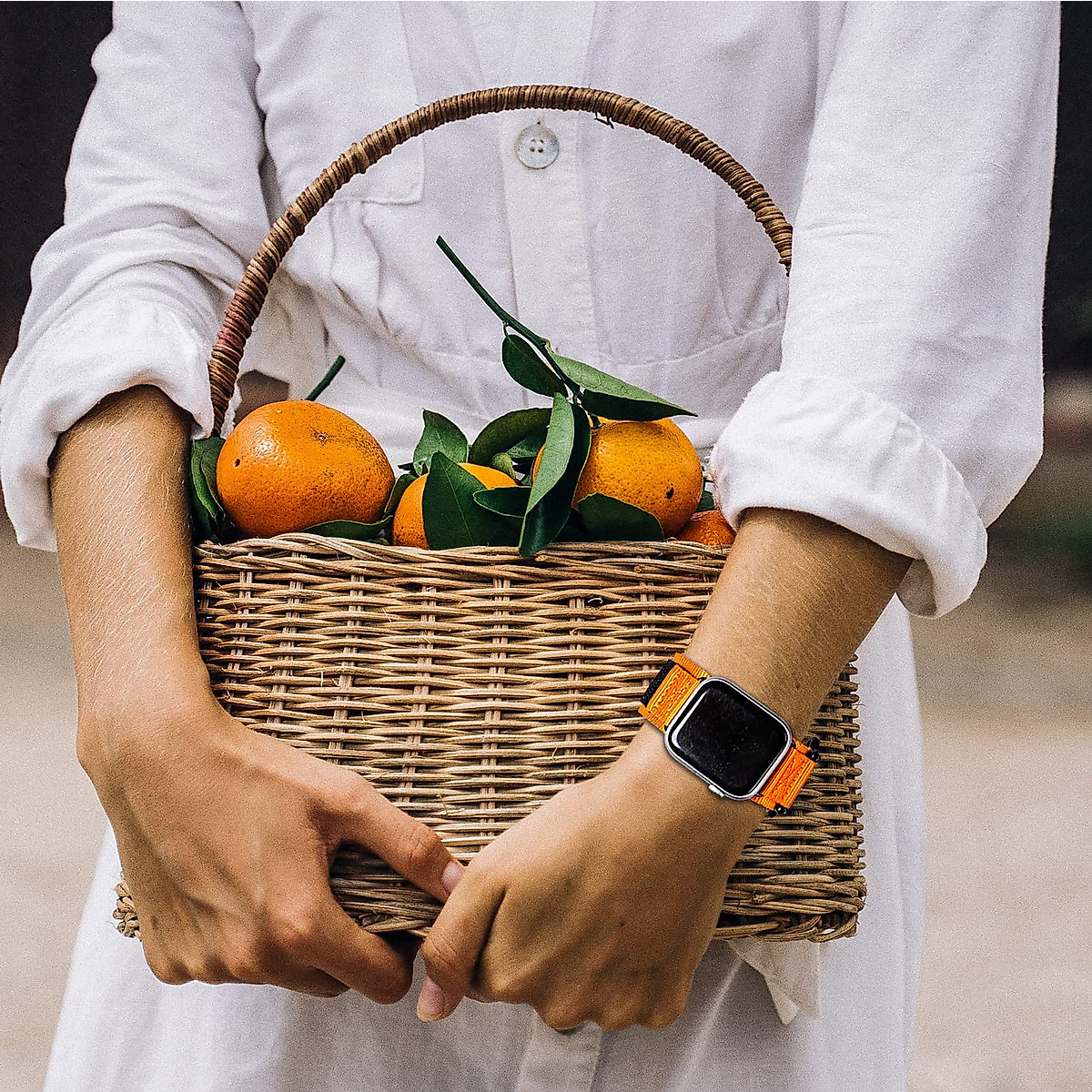 Hemsut Compatible With Apple Watch Band, Rugged Nylon Sports Strap With Woven Loop Design For iWatch 42mm/44mm/45mm 38mm/40mm/41mm, Tough Replacement Band For Series 7/6/5/4/3/2/1/SE Men Women