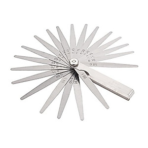 20 Blades Feeler Gauge, Universal Stainless Steel Feeler Gauge, Gap Measuring Tool/Metric Imperial Measure Hand Tool for Repairing, Checking Valves,etc
