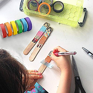 WISYOK 120 Pcs Wood Craft Sticks 5.9 Inch, Ice Cream Sticks, Karlash Jumbo Sticks, Popsicle Sticks, Ideal for Building Model, Kids Handicraft, and Creating Craft Projects