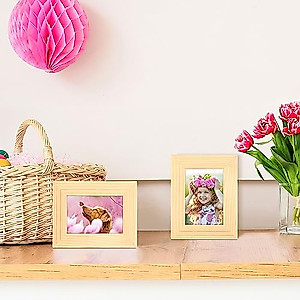Kigley 6 Pcs 2.5 x 3.5 Inches Picture Frame Mini Rustic Picture Frames Wallet Size Wood Grain Table Desk Top Standing Fits Photo for Wall and Tabletop Picture Display