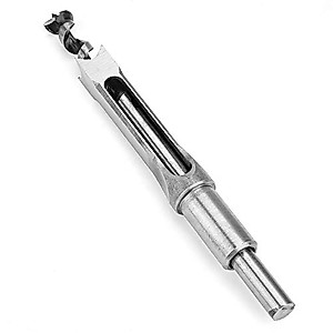 Marhynchus Carbon Steel Square Hole Saw Auger Drill Bit Mortising Chisel Woodworking Tool for Construction Installation(1/2) Power Tool Accessories Woodworking Bits