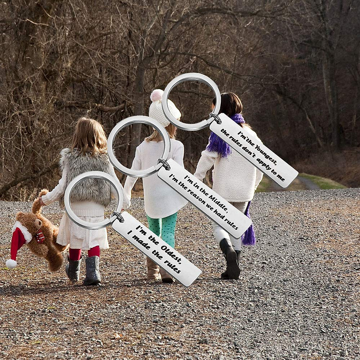 AKTAP Brother Keychain Sibling Jewelry Gift for Brother or Sister Family Jewelry Sister Gifts