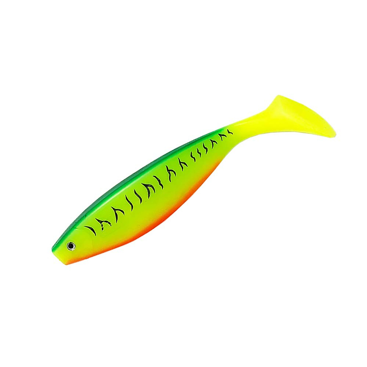 Sanhu 9" Shad Swimbait Paddle Tail Chartreuse Mackerel 6 Pieces